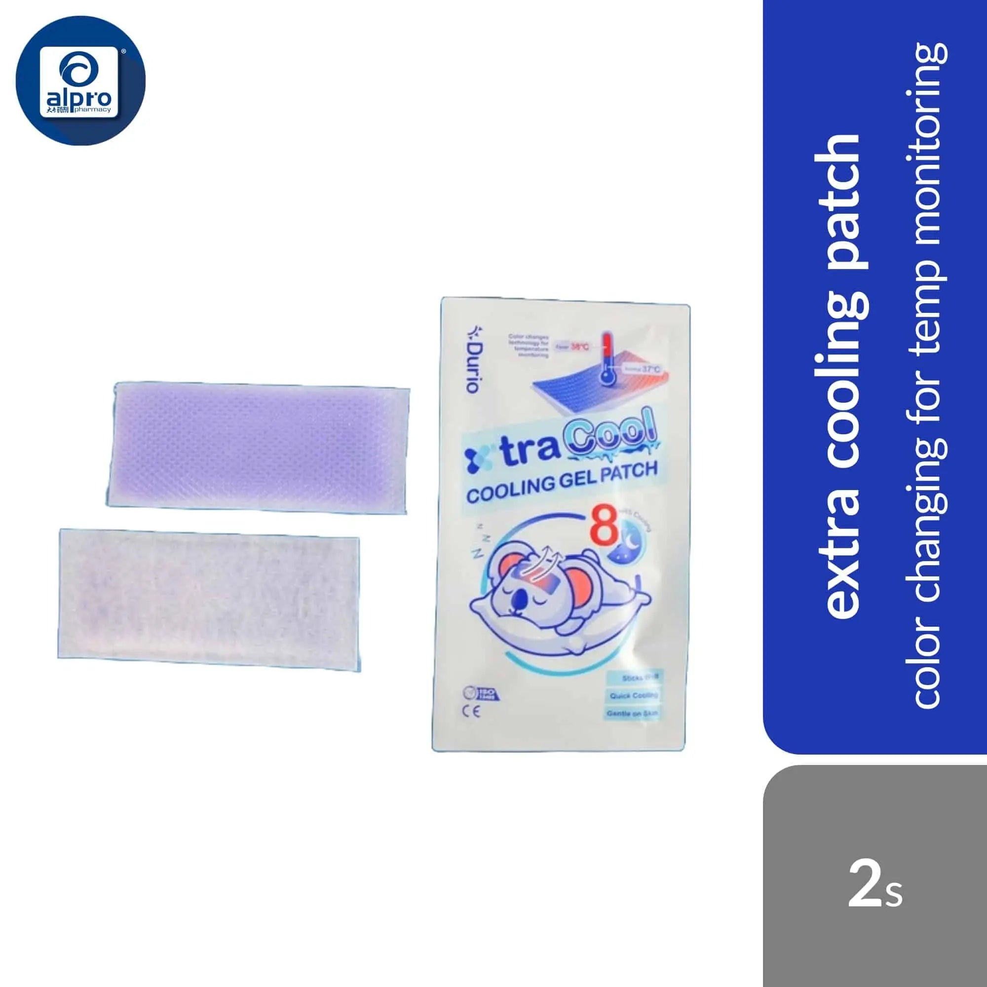 Durio 601 Extra Cool Cooling Gel Patch 2s | Color Changing for Temp