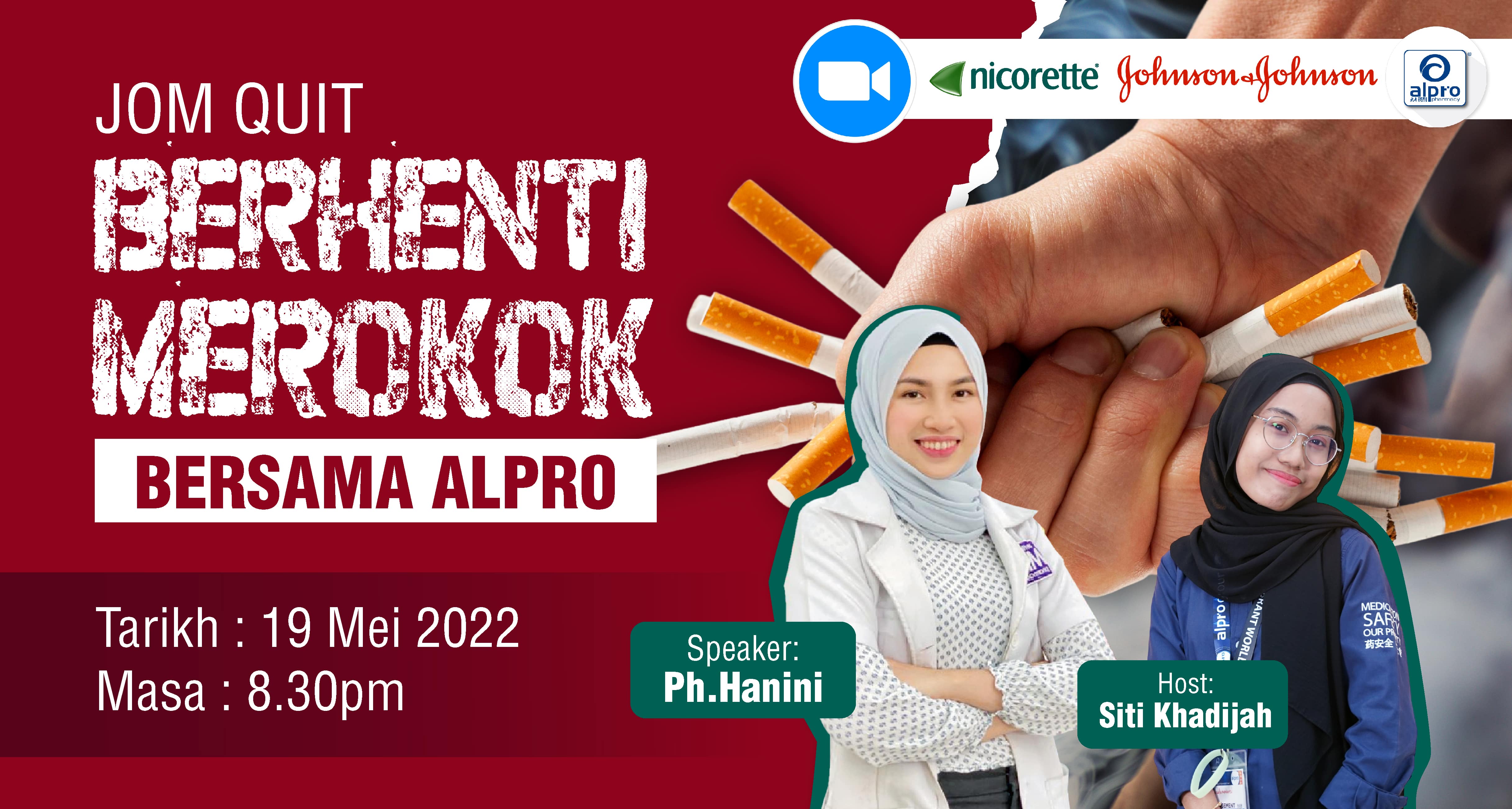 Webinar - Jom Quit, Berhenti Merokok Bersama Alpro - Alpro Pharmacy