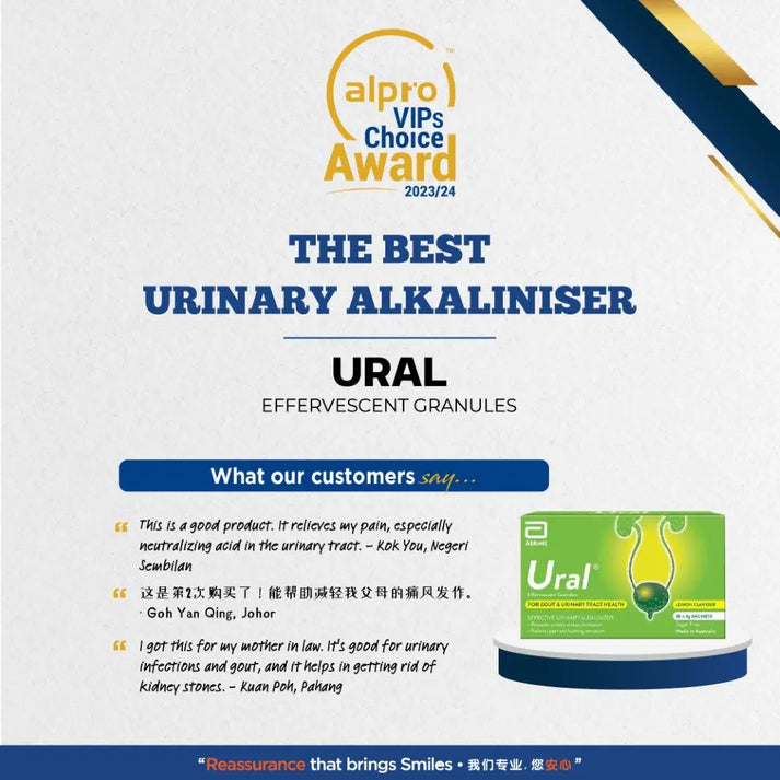 Ural Effervescent Granules 28x4g | Urinary Health - Alpro Pharmacy