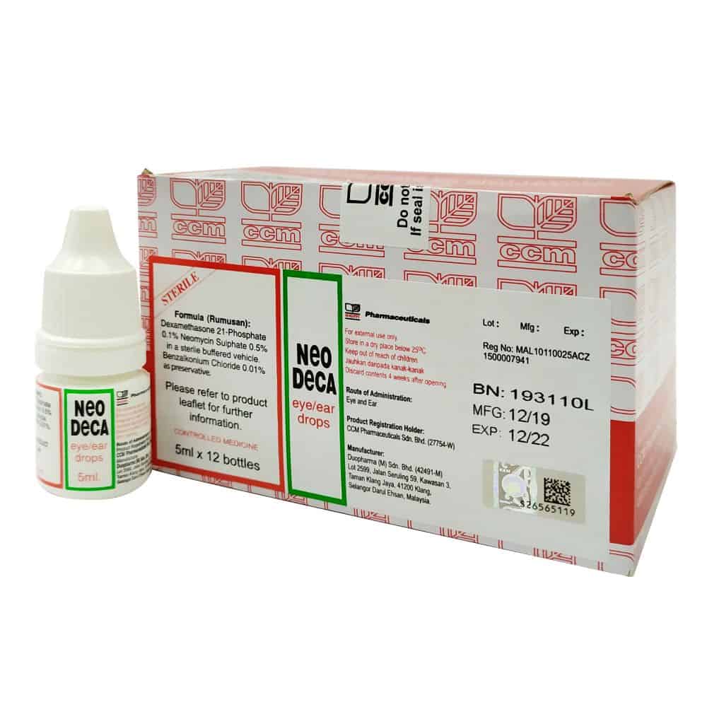 Neo Deca Eye/ear Drops 5ml 12s - Alpro Pharmacy