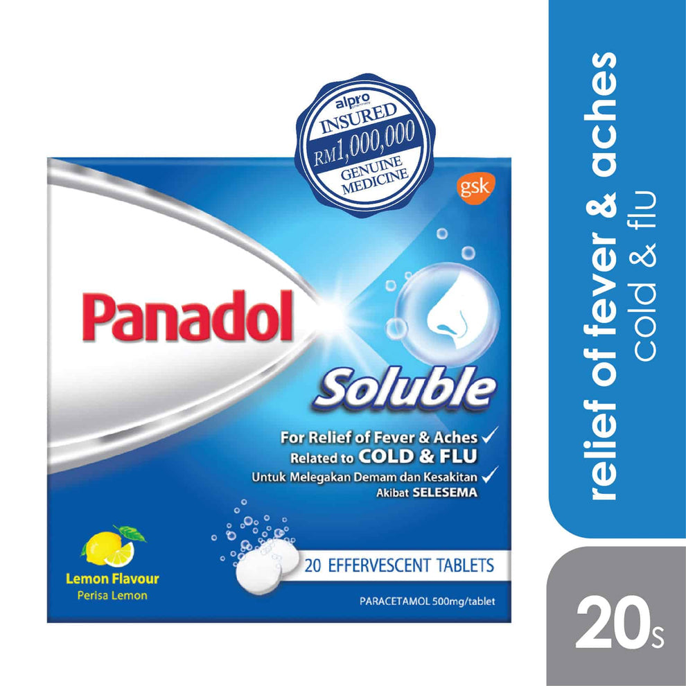 Panadol Soluble Lemon 5x4s | Provide Fast Pain Relief - Alpro Pharmacy