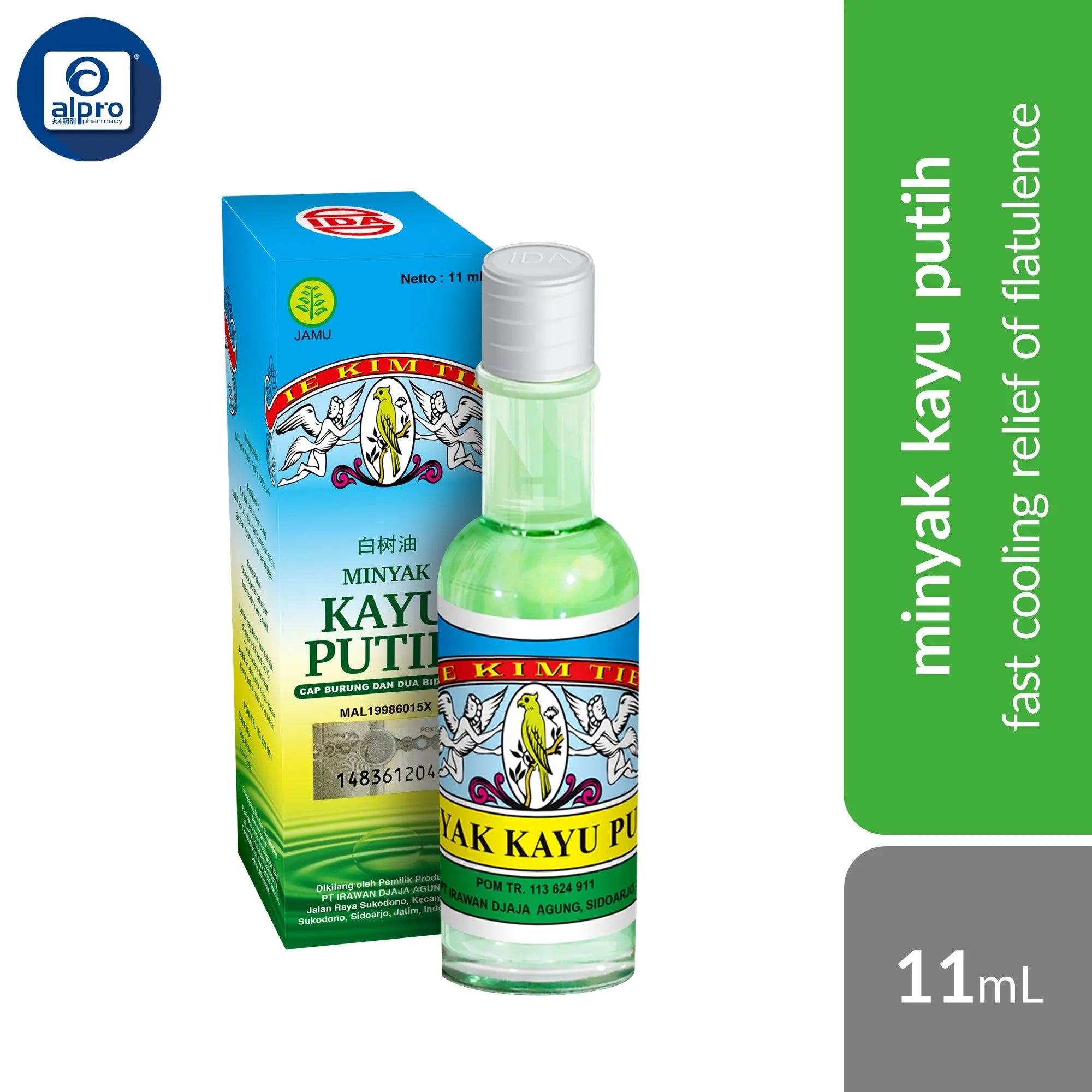 Cap Burung Minyak Kayu Putih 11mL | Fast Cooling Relief Of Flatulence