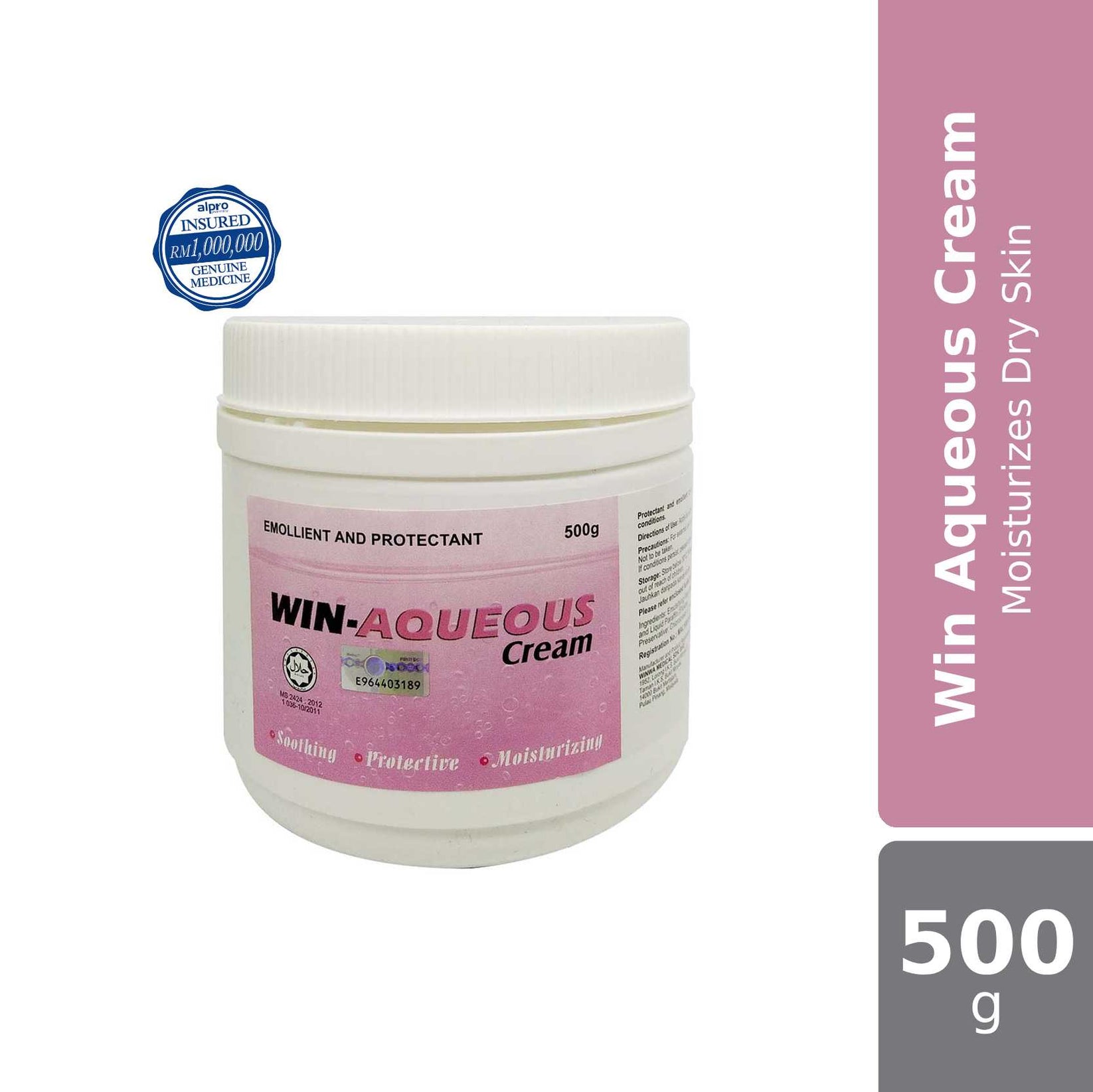 WIN-Aqueous Cream 500g - Alpro Pharmacy