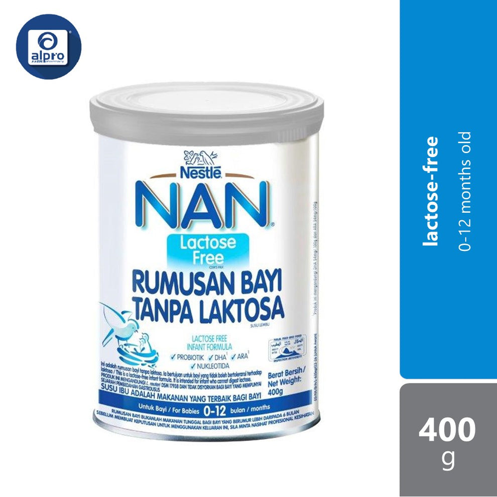 Nestle Nan Infant's Lactose-Free Milk Formula 400g | For Age 0-12