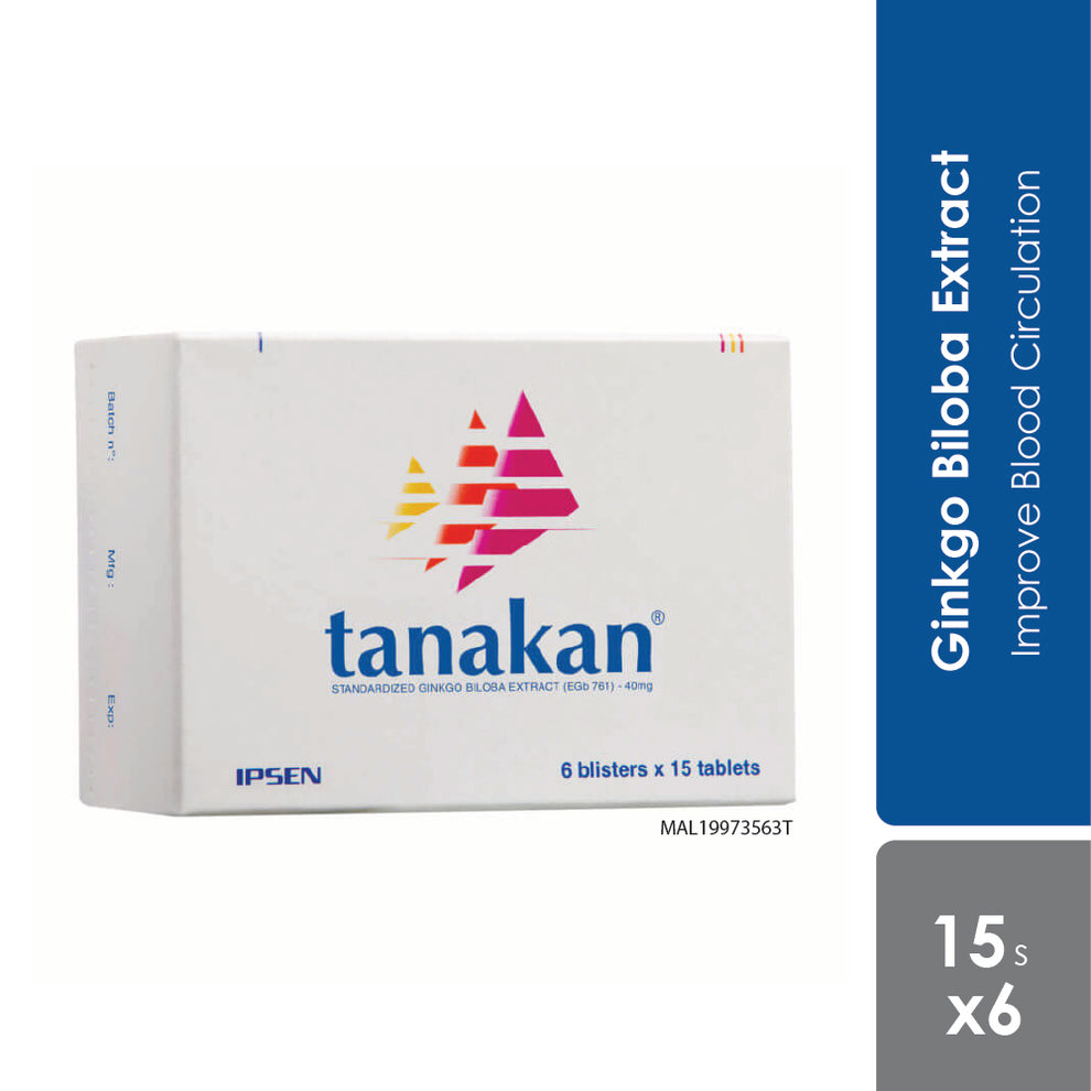 Tanakan Ginkgo Biloba Extract 40mg 6x15s | Improve Blood Circulation