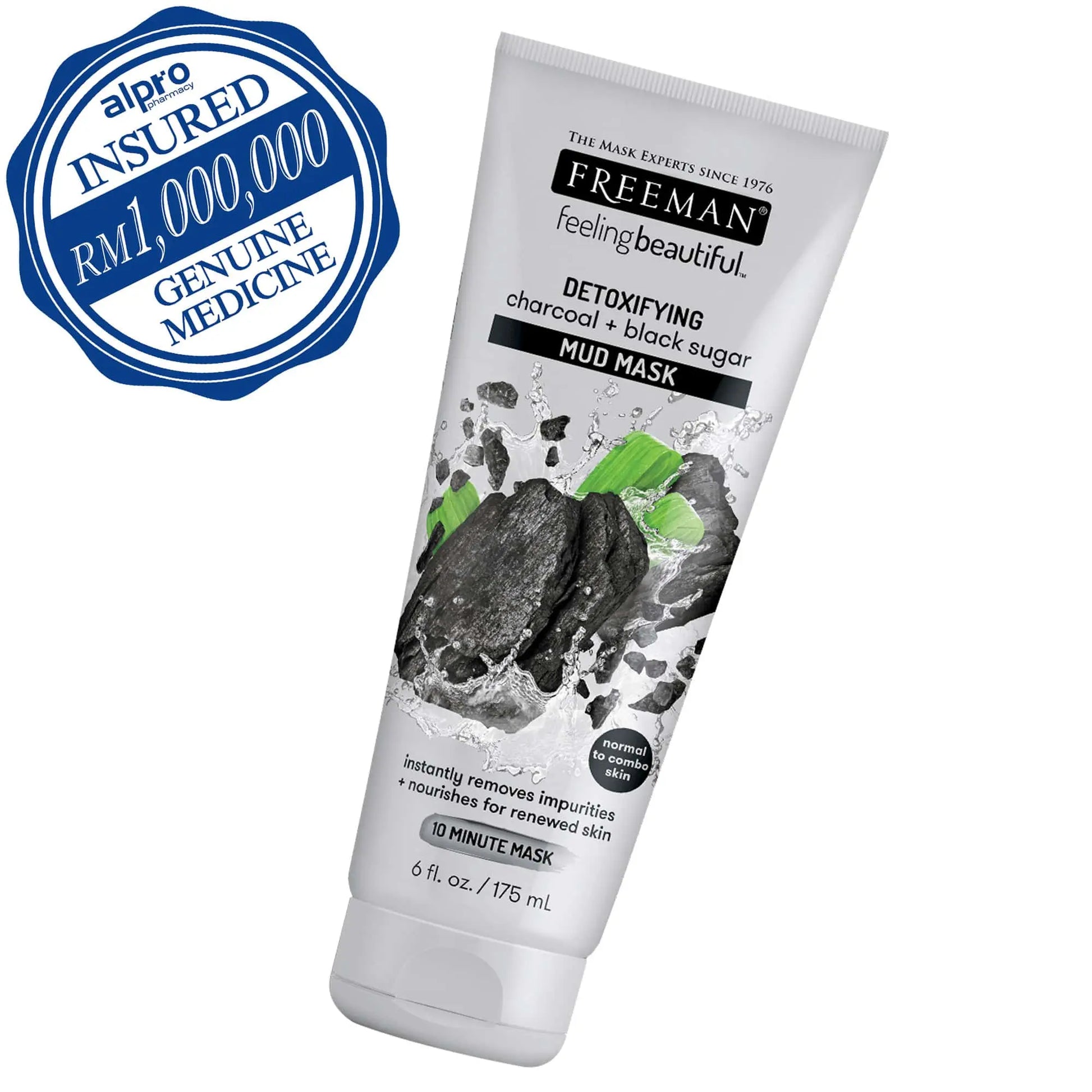 Freeman Feeling Beautiful Detoxifying Charcoal &black Sugar Mud Mask