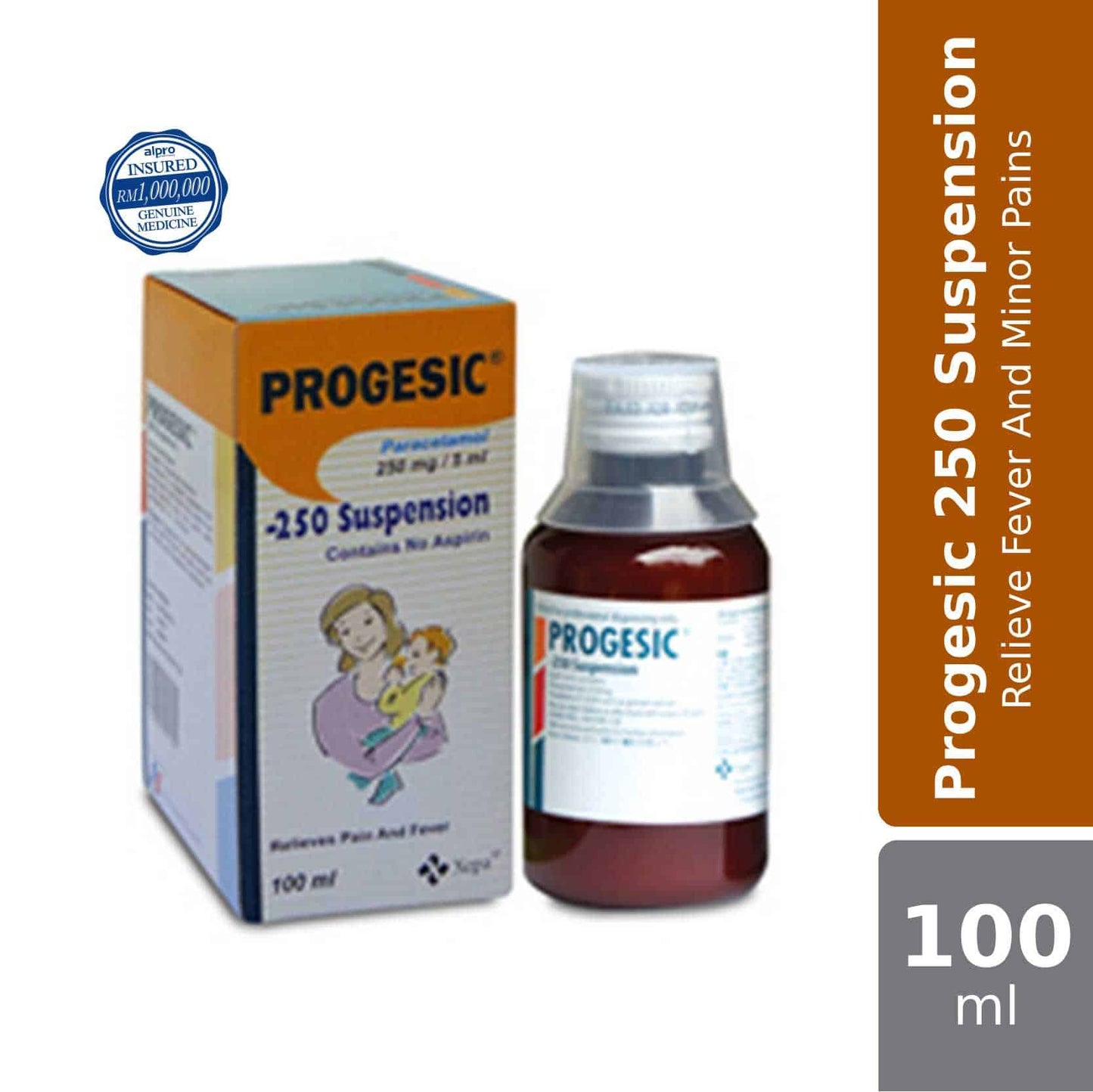 Progesic 250 Suspension 100ml - Alpro Pharmacy