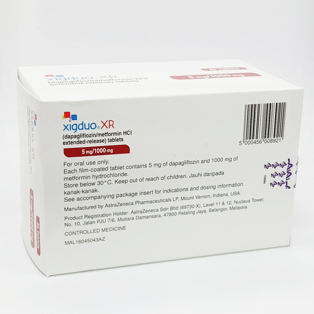 Xigduo Xr 5mg/1000mg 8x7s - Alpro Pharmacy