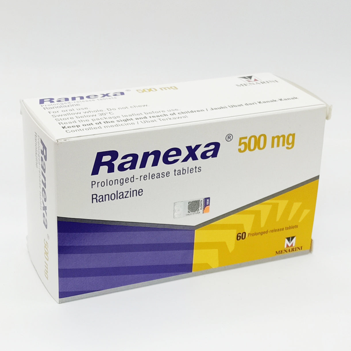 Ranexa 500mg Tab 3x20s - Alpro Pharmacy