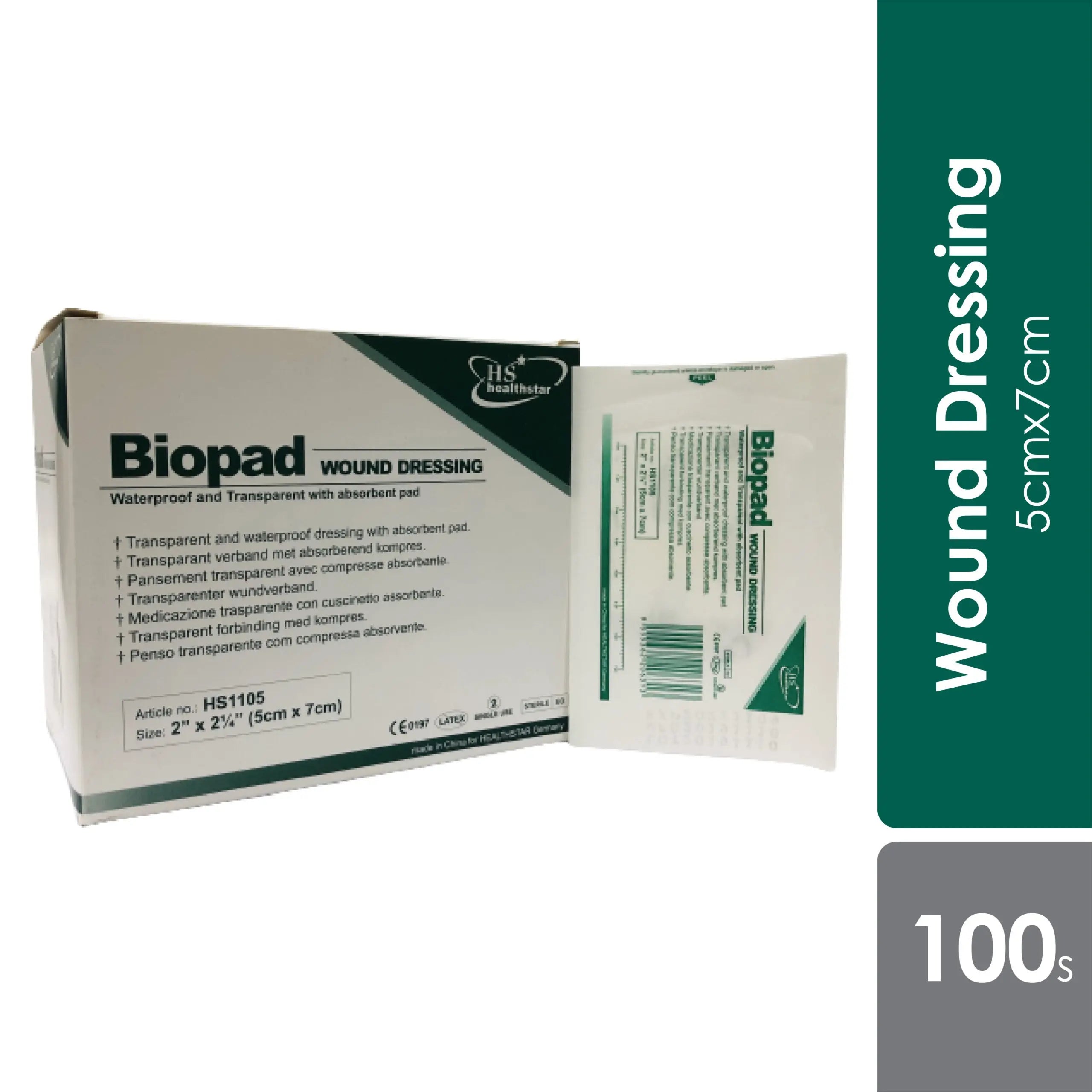Biopad Wound Dressing 5cmx7cm 100s - Alpro Pharmacy