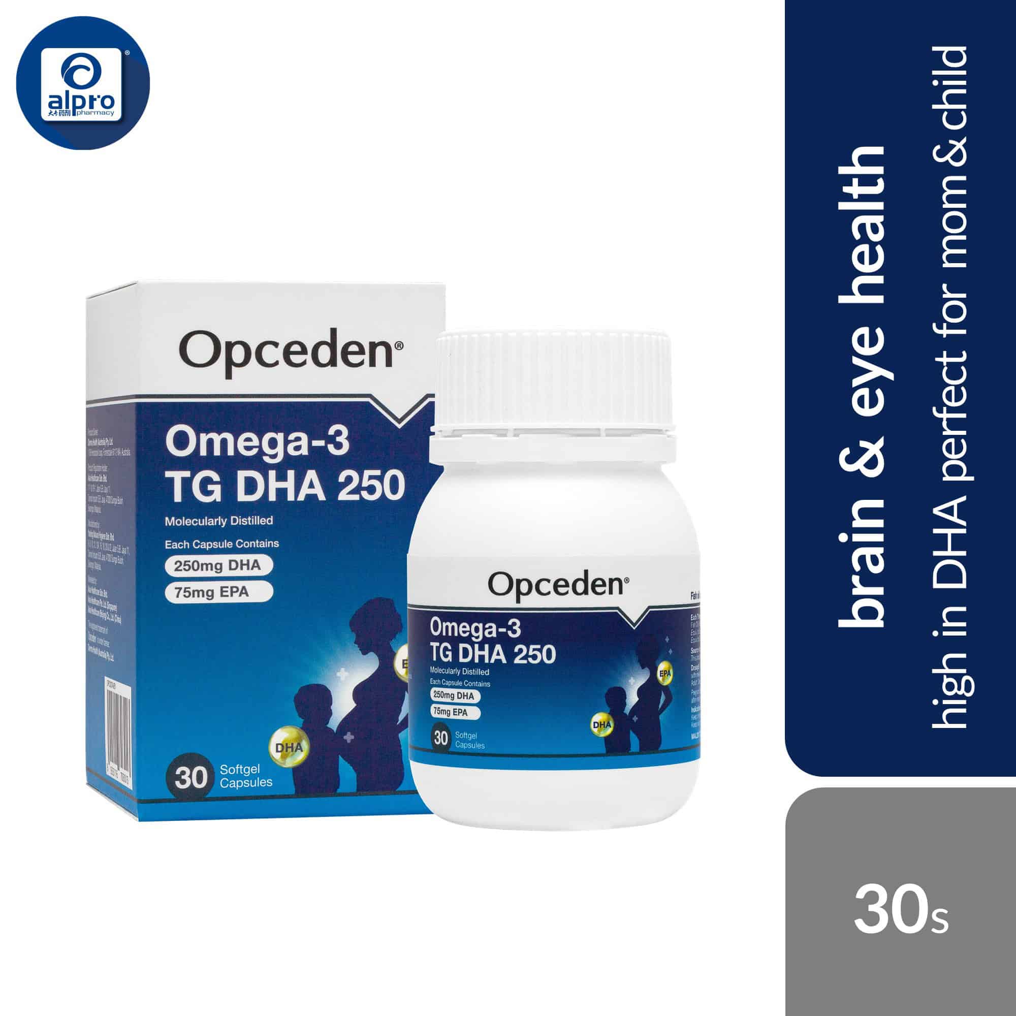 Opceden Omega-3 TG DHA 250 500mg 30s | High DHA Perfect For Mom