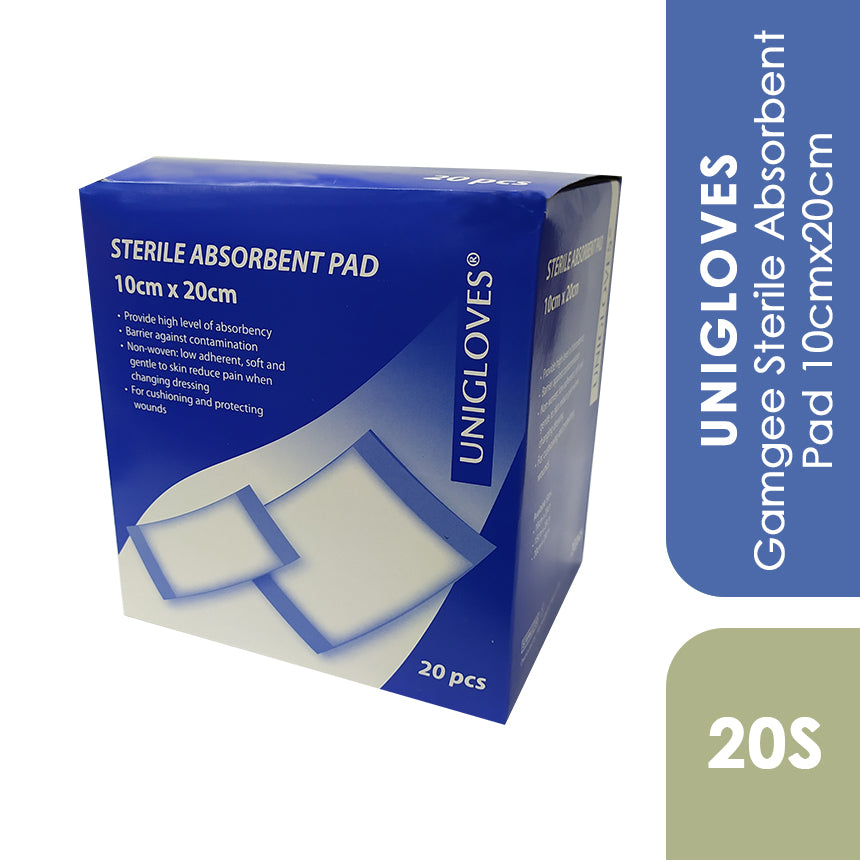 Unigloves Gamgee Sterile Absorbent Pad 10cmx20cm 20s - Alpro Pharmacy