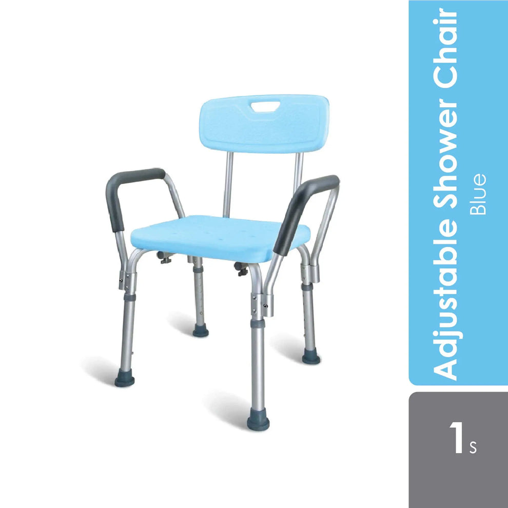Adjustable Shower Chair | Detachable Side Handles - Alpro Pharmacy