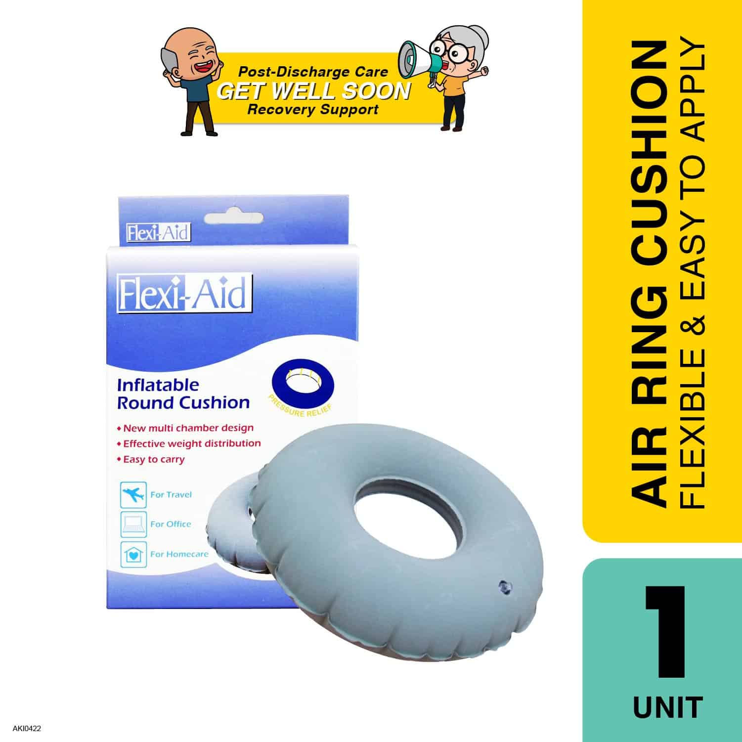 Flexi-Aid Inflatable Round Cushion | Comfortable - Alpro Pharmacy