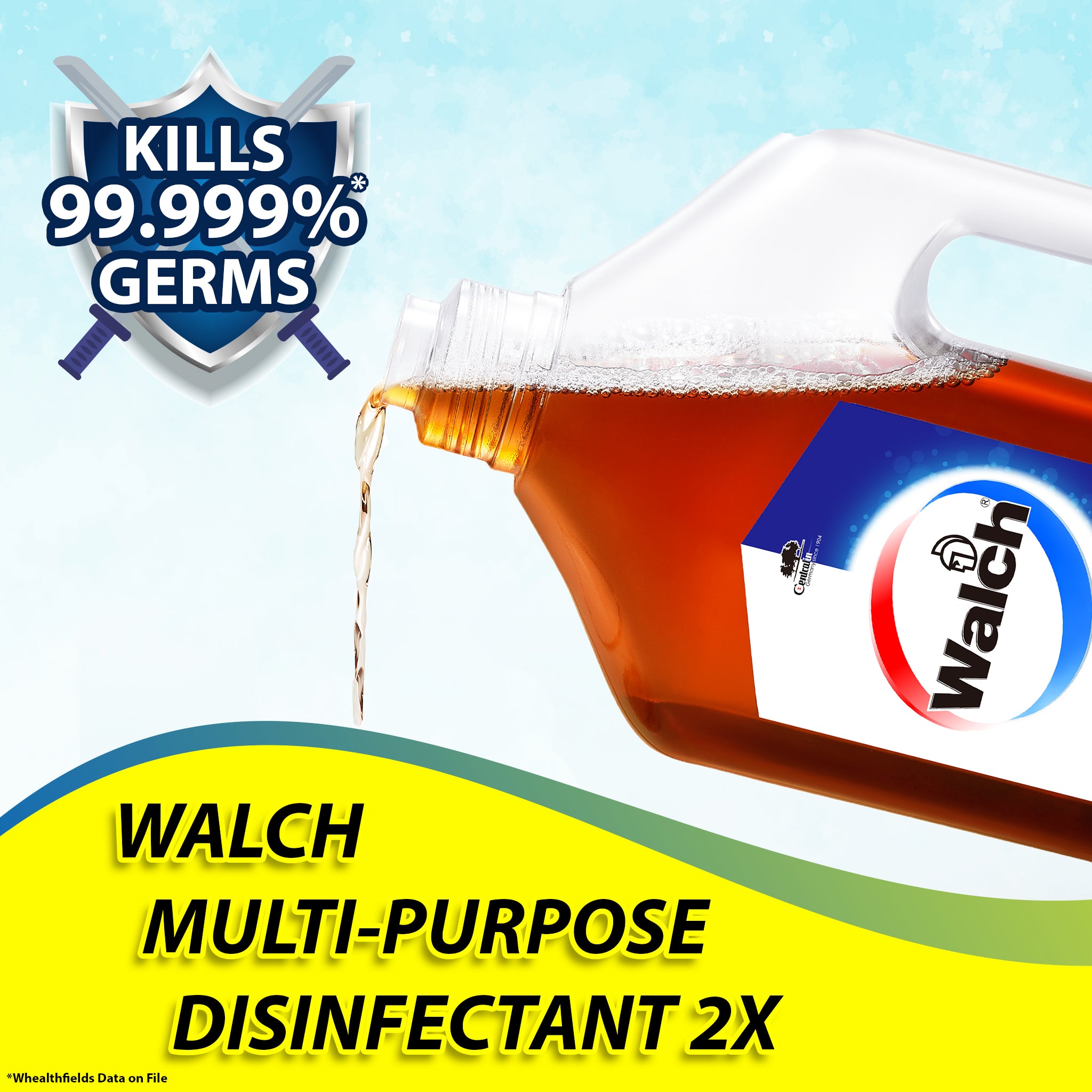 Walch Multi-purpose Disinfectant 1L | For Laundry, Household Cleaning
