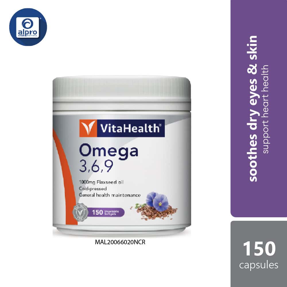 Vitahealth Omega-3,6,9 150S | Soothes Dry Eye & Skin - Alpro Pharmacy