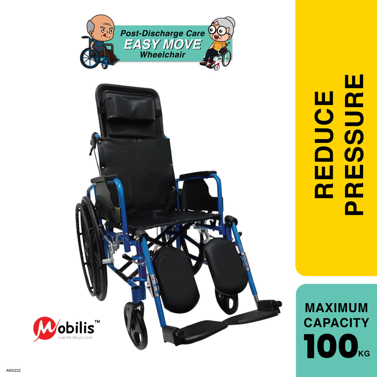 Mobilis Aluminum Wheelchair Mo-954lgc-46 | Lightweight