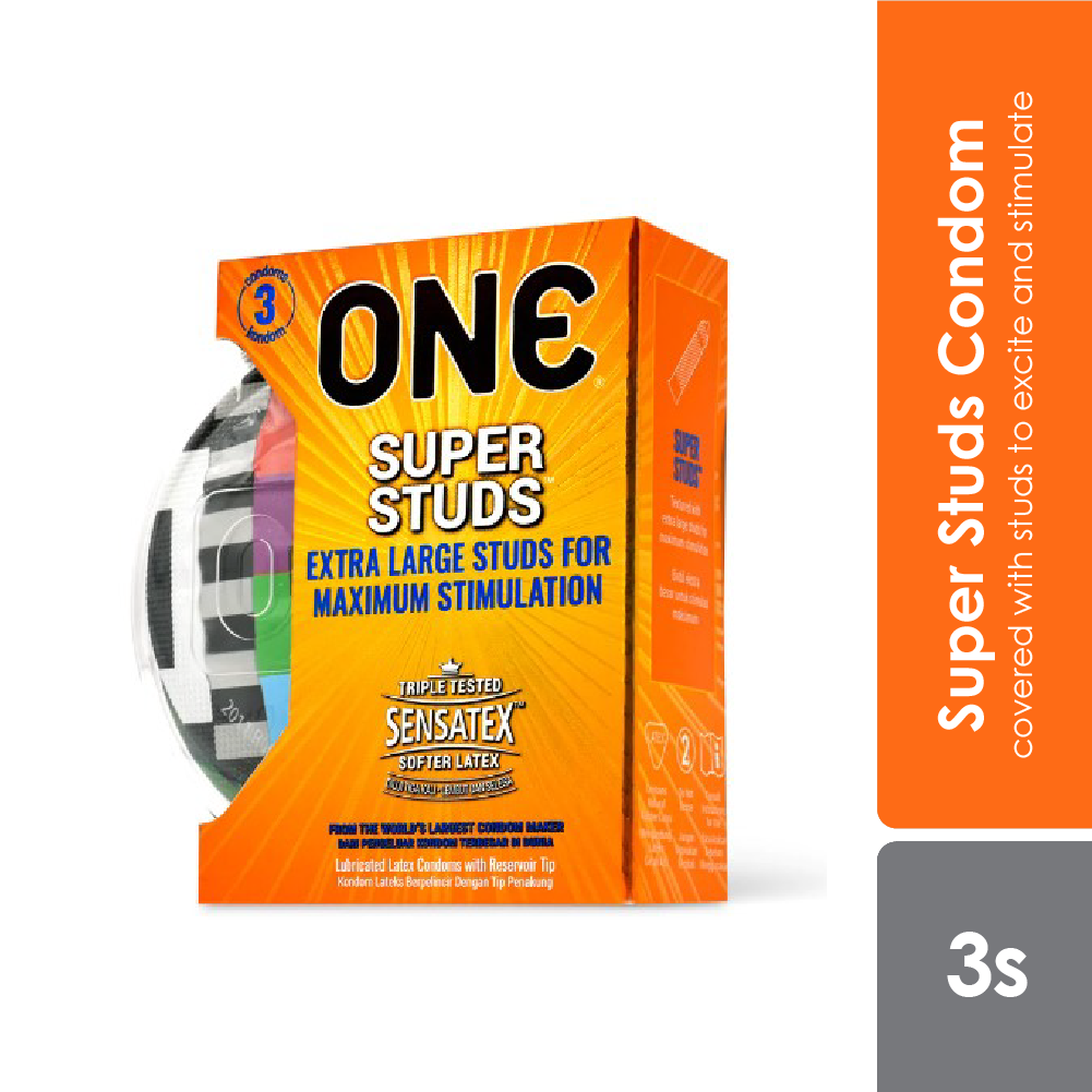 One Condom Super Studs 3s | For Maximum Stimulation - Alpro Pharmacy