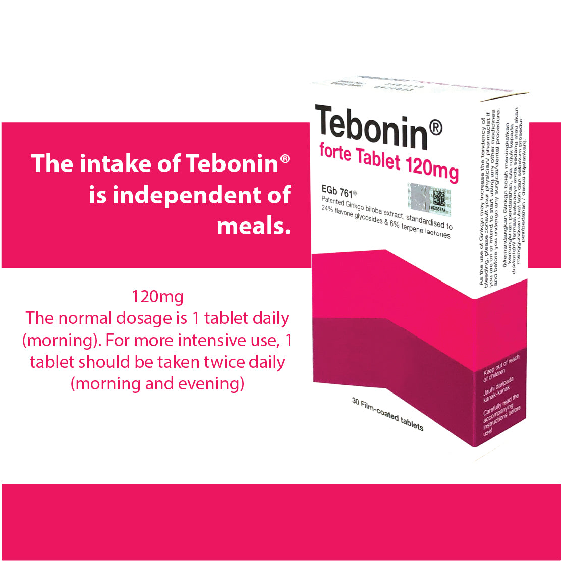 Tebonin Forte with Ginkgo Biloba 120mg 2x15s | Blood Circulation