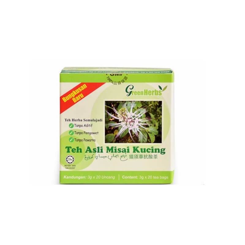 Greenherbs Teh Asli Misai Kucing 20s - Alpro Pharmacy