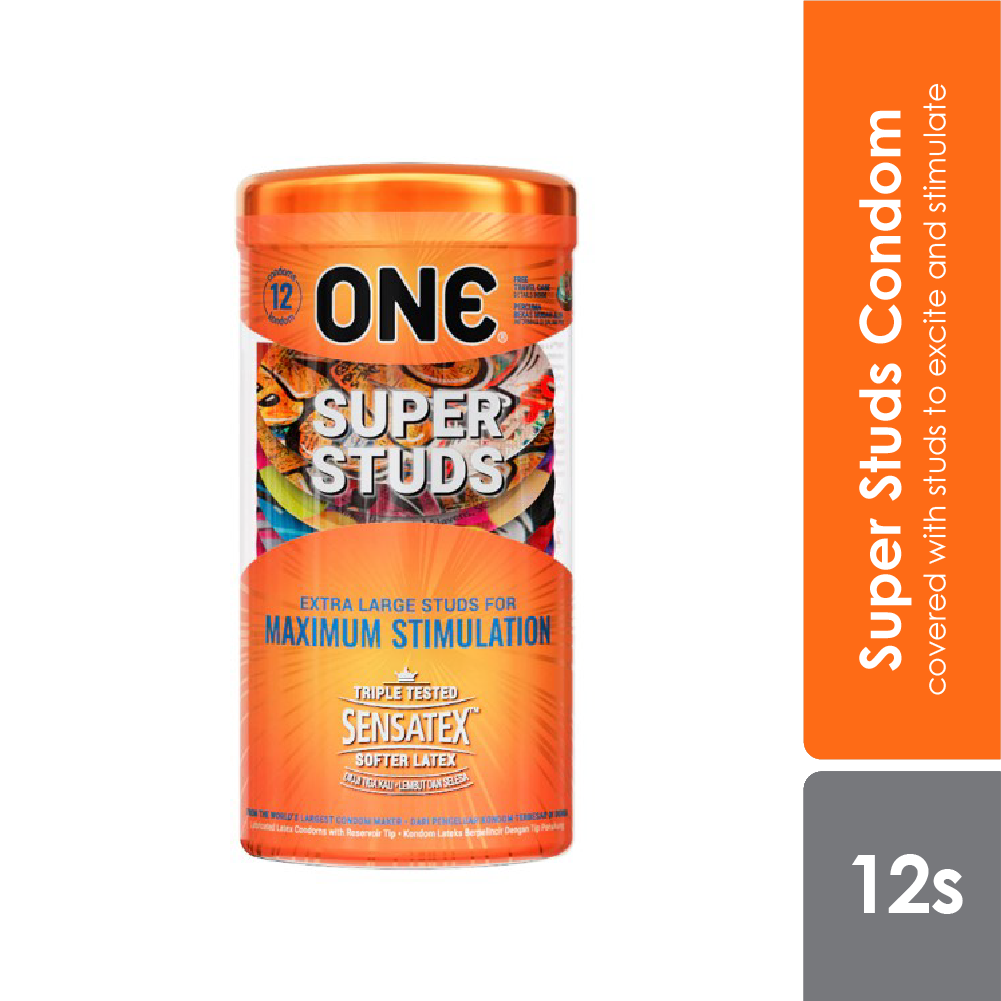 One Condom Super Studs 12s | Maximum Stimulation Condom - Alpro
