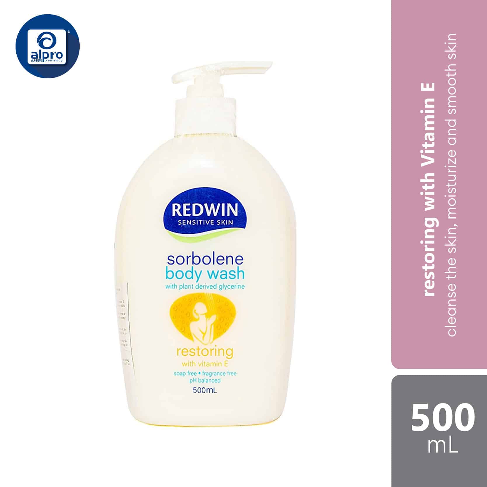 Redwin Sorbolene Body Wash 500ml | For Dry And Sensitive Skin - Alpro