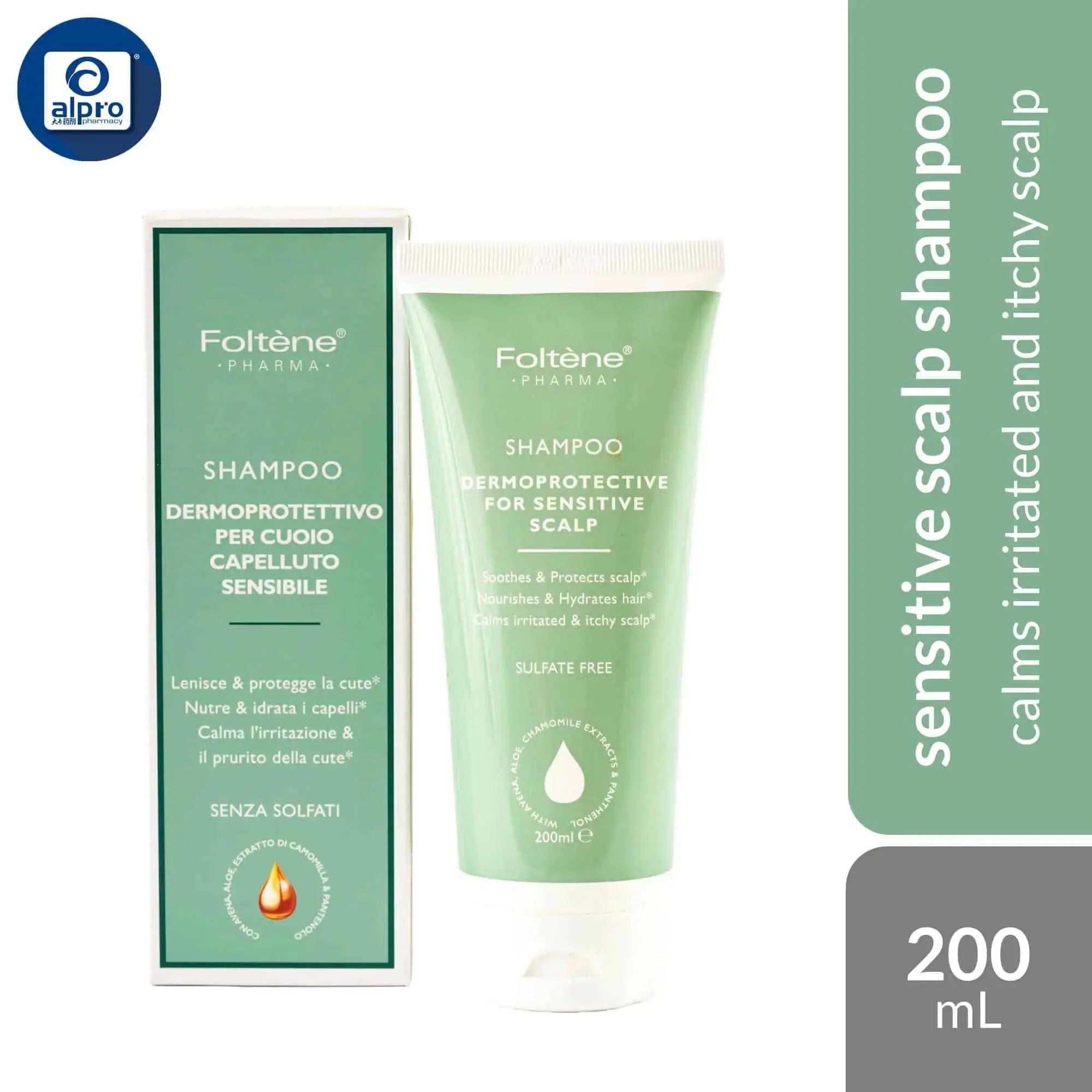 Foltene Pharma Dermoprotective for Sensitive Scalp Shampoo 200mL