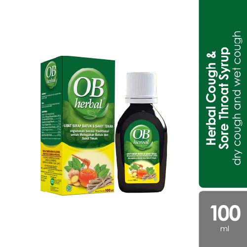OB Herbal Syrup 100ml | For Cough And Sore Throat - Alpro Pharmacy