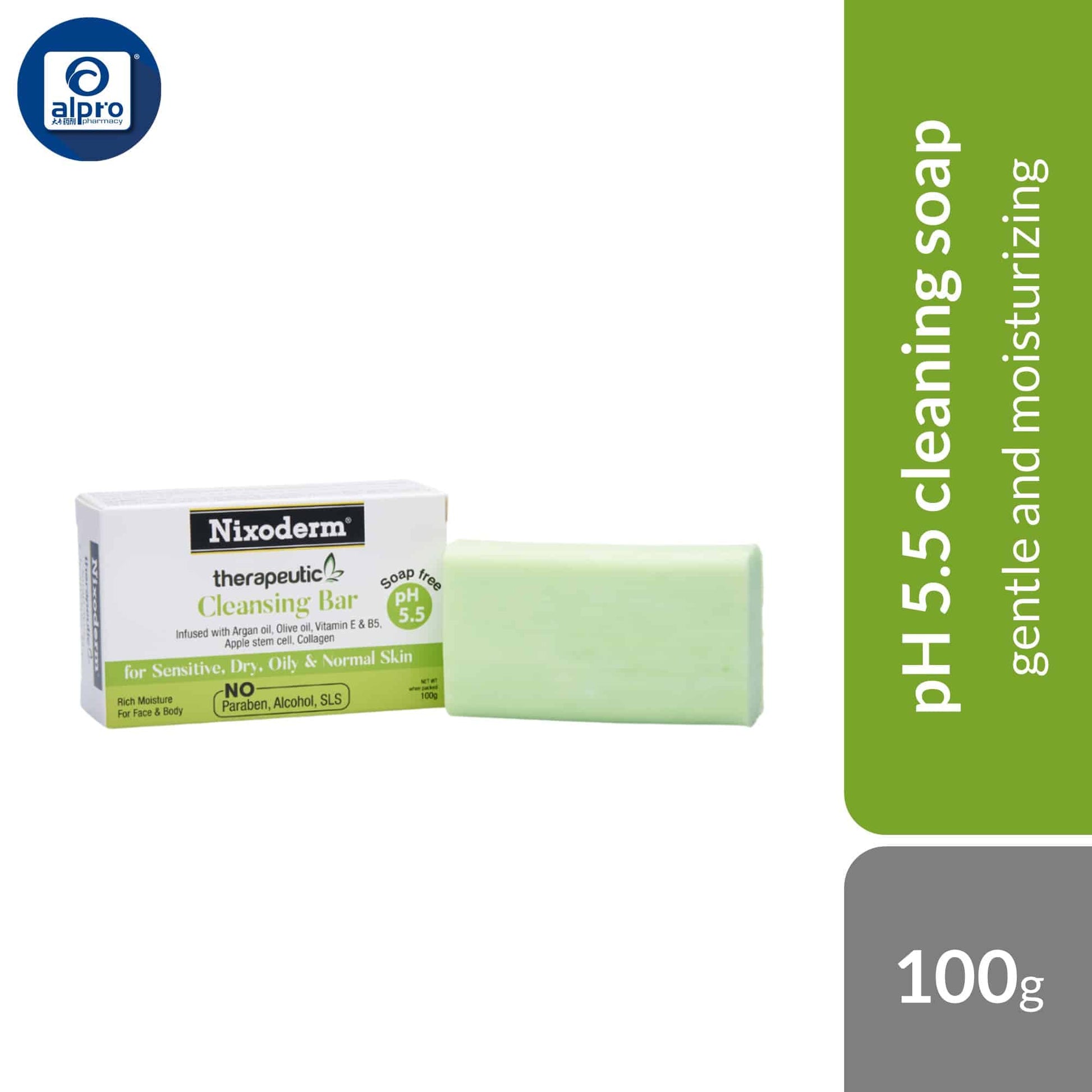 Nixoderm pH5.5 Cleansing Soap 100g | Gentle and Moisturizing - Alpro