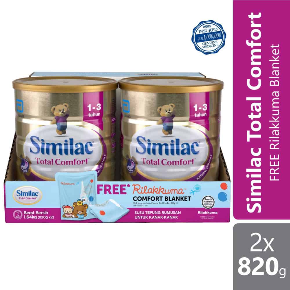 Abbott Similac Total Comfort Plus 1-3 Tahun 2x820g Free Blanket