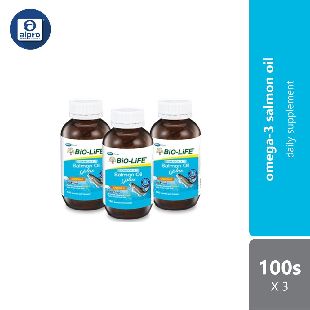 Bio-Life Omega-3 Salmon Oil Plus 100x3 | Daily Supplement - Alpro