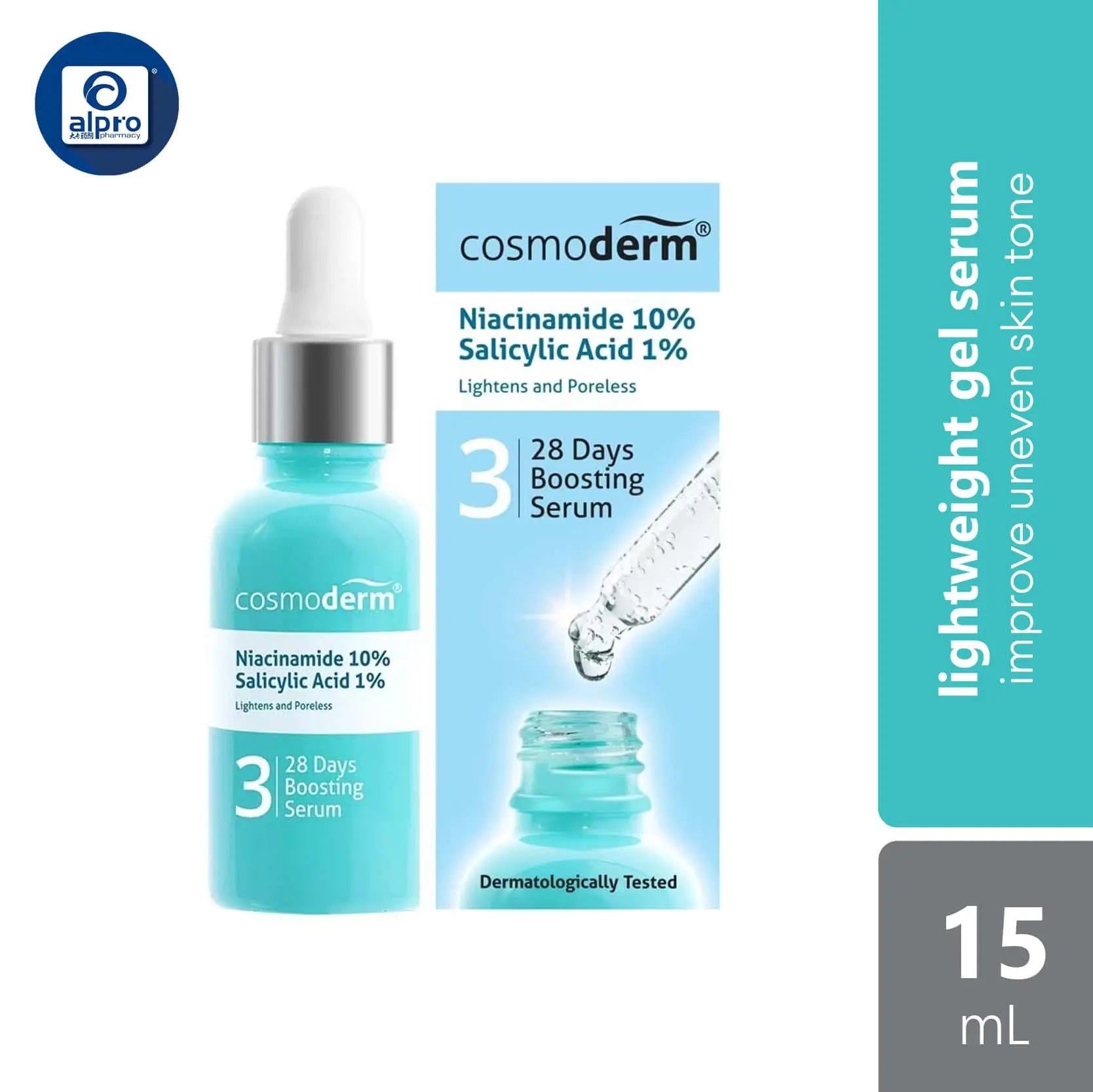 Cosmoderm Niacinamide 28 Day Boosting Serum 15ml | Improve Brighten