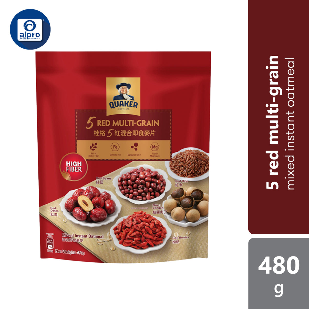 Quaker Five Red Multigrain 480g - Alpro Pharmacy