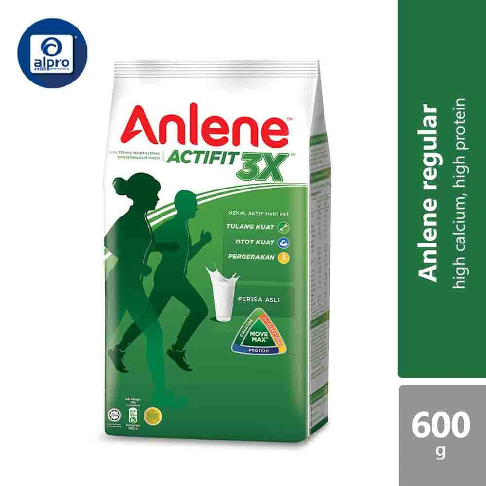 Anlene Regular Milk Powder 600g | High Calcium Milk Powder - Alpro