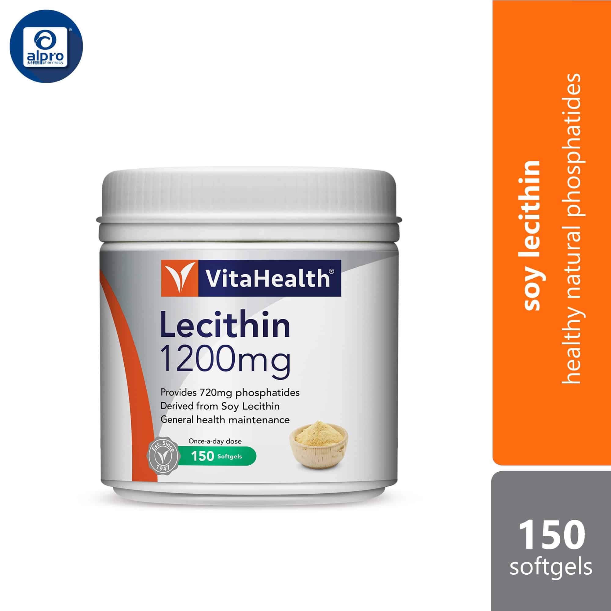 Vitahealth Lecithin 1200mg 150s | Healthy Natural Phosphatides - Alpro