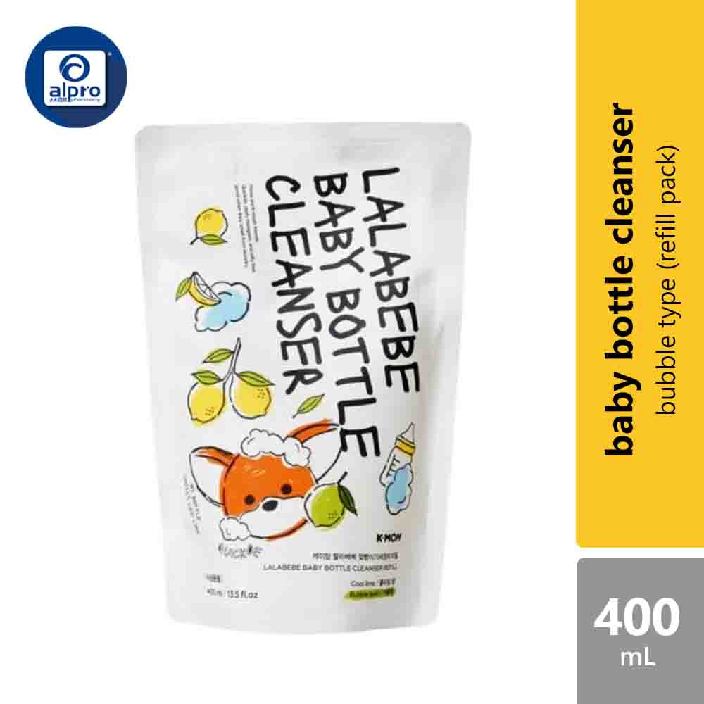 K-Mom Lalabebe Baby Bottle Cleanser Bubble Refill 400ml - Alpro