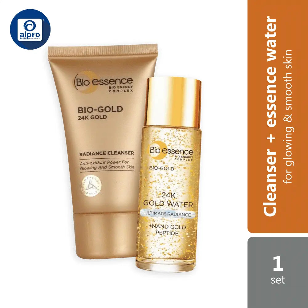 Bio-Essence Bio-Gold 24k Package- Gold Water 20g + Gold Cleanser 30g