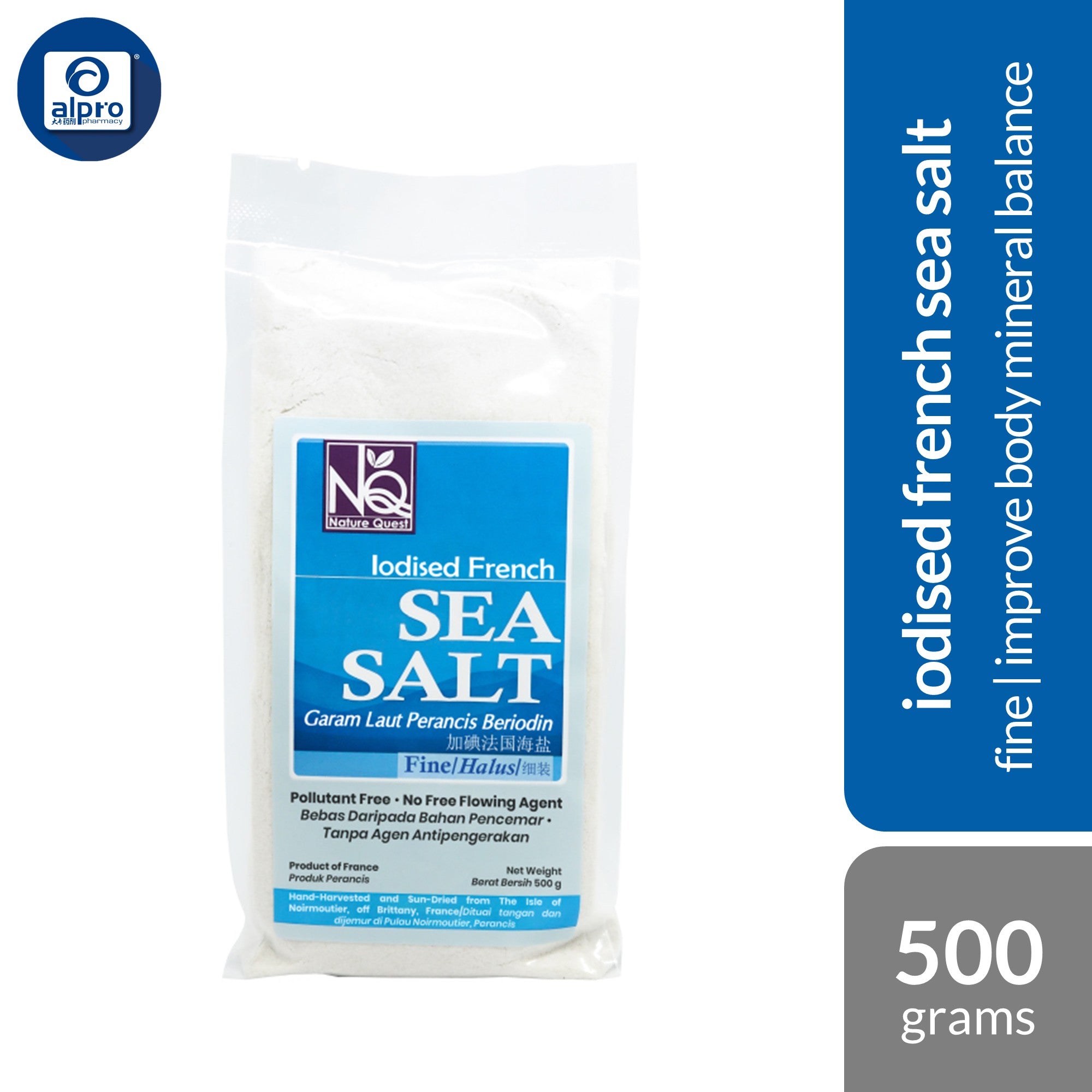 Country Farm Organics Nature Quest French Sea Salt (Fine) 500g | Helps