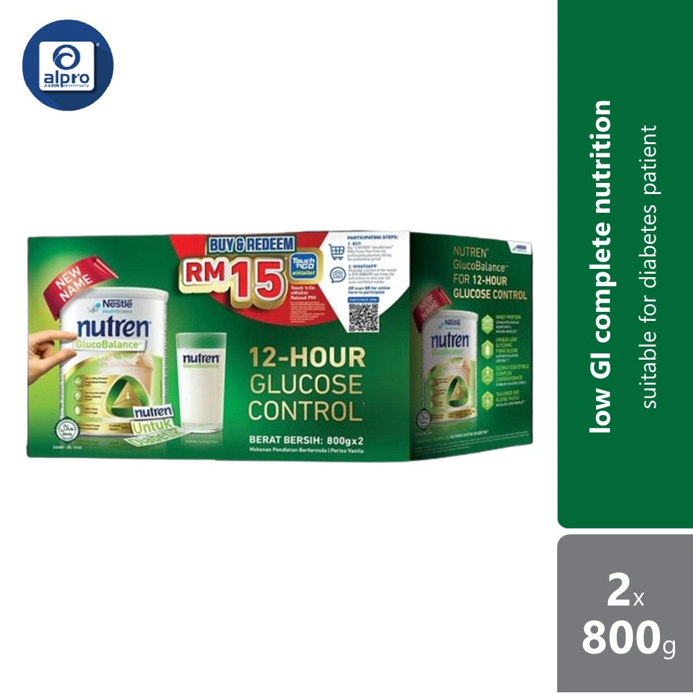 Nestle Nutren Glucobalance 800gx2 FOC TnG RM15 | Suitable for Diabetes