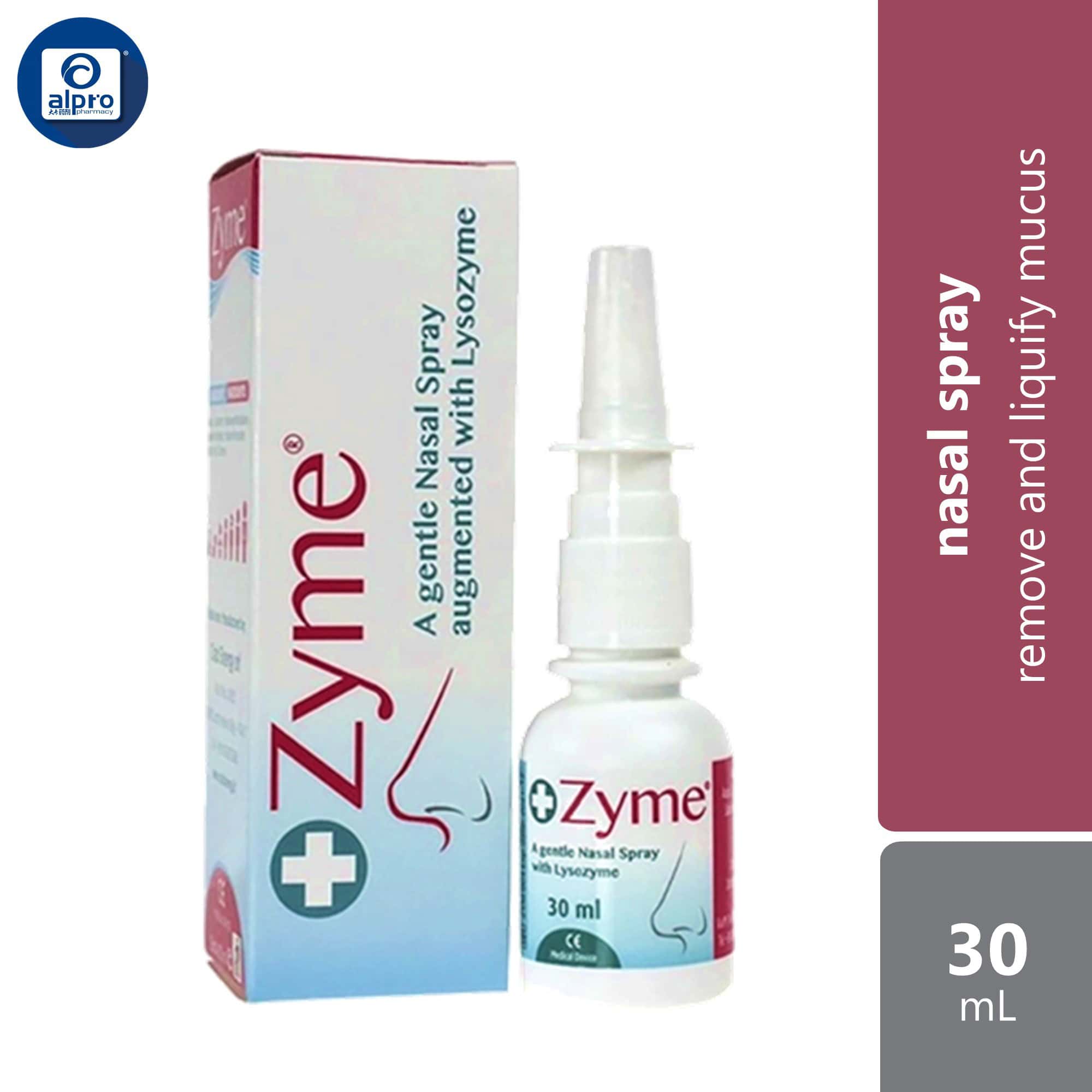 Zyme Nasal Spray 30mL | Remove and Liquify Mucus - Alpro Pharmacy