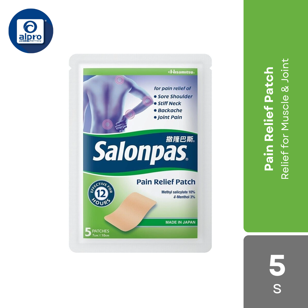 Salonpas Pain Relief Patch 1x5s | Relief for Muscle & Joint - Alpro