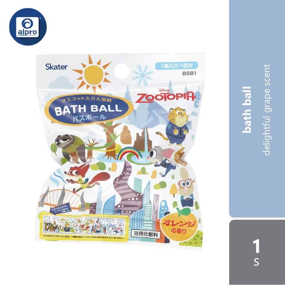 Skater Bath Ball Random Zootopia 1s | Delightful Grape Scent - Alpro