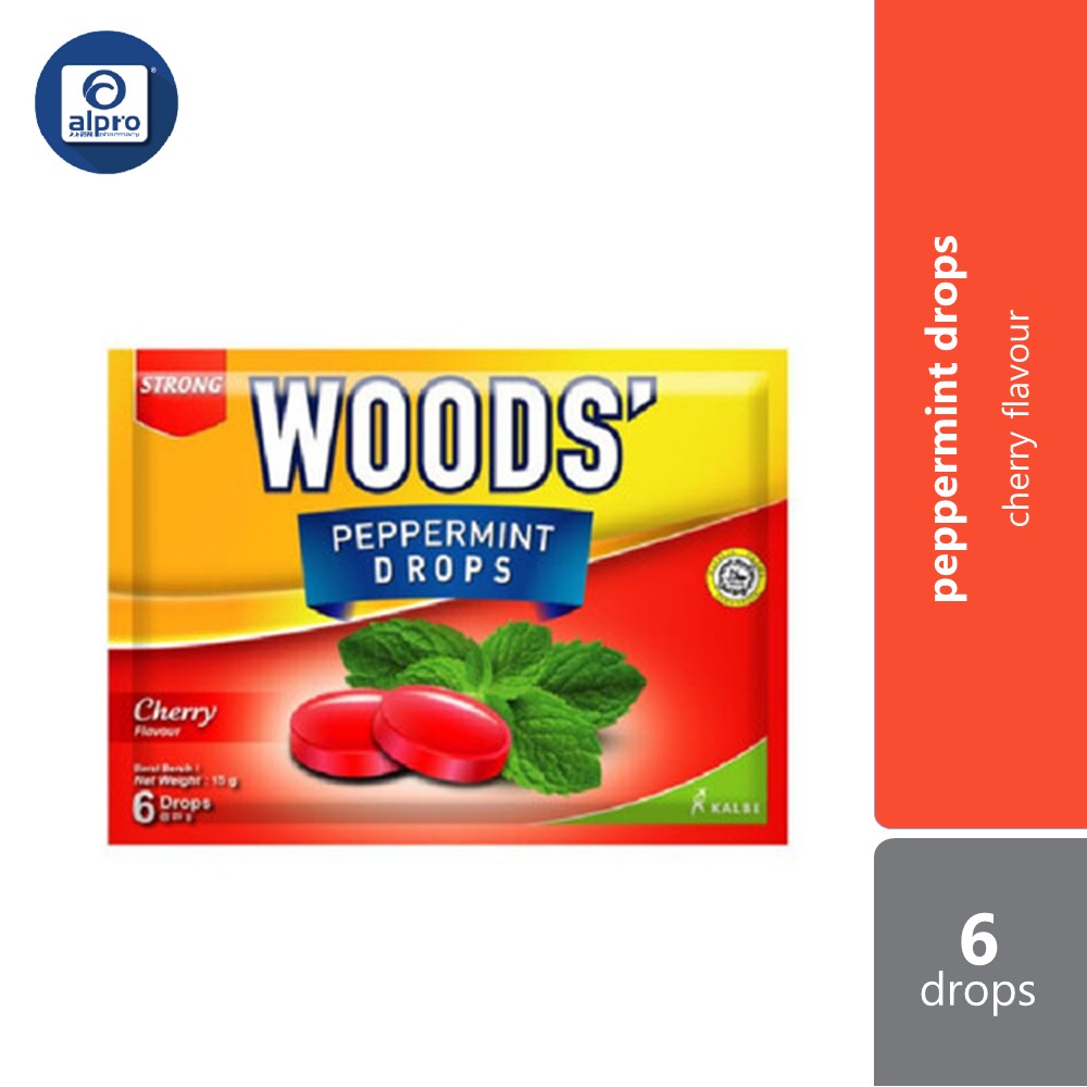 Woods Peppermint Lozenges 6s (Cherry/ Lemon/ Honey Lemon/ Orange)