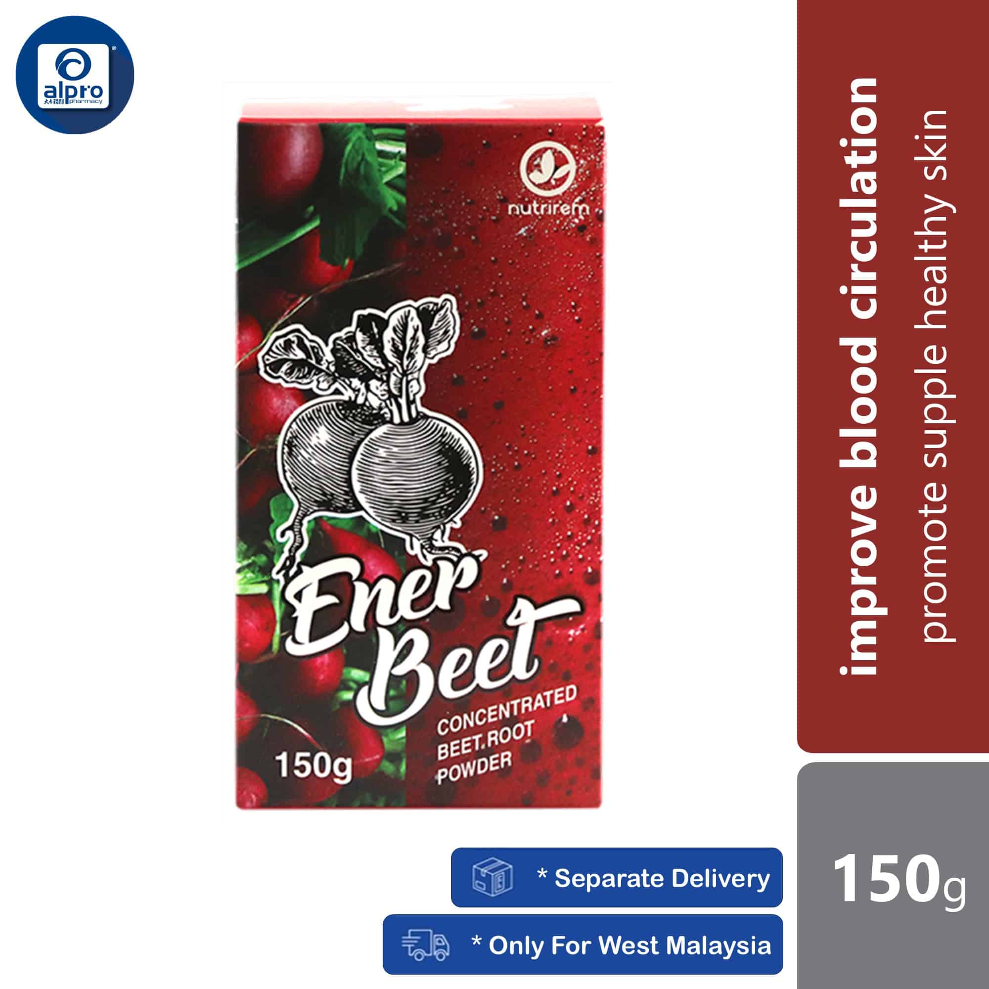 Nutrirem Ener Beet Powder 150g | Promote Supple Healthy Skin - Alpro