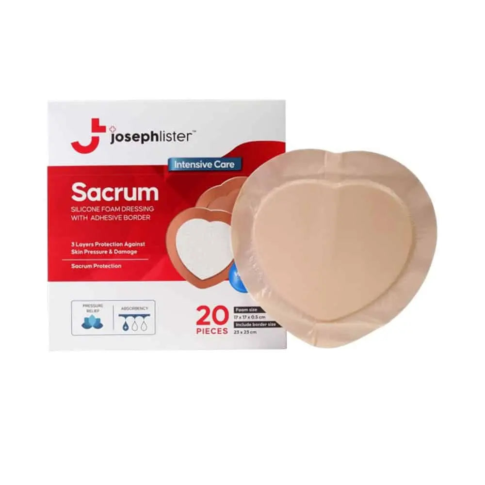 Josephlister Sacrum Silicone Foam Dressing with Adhesive Border X
