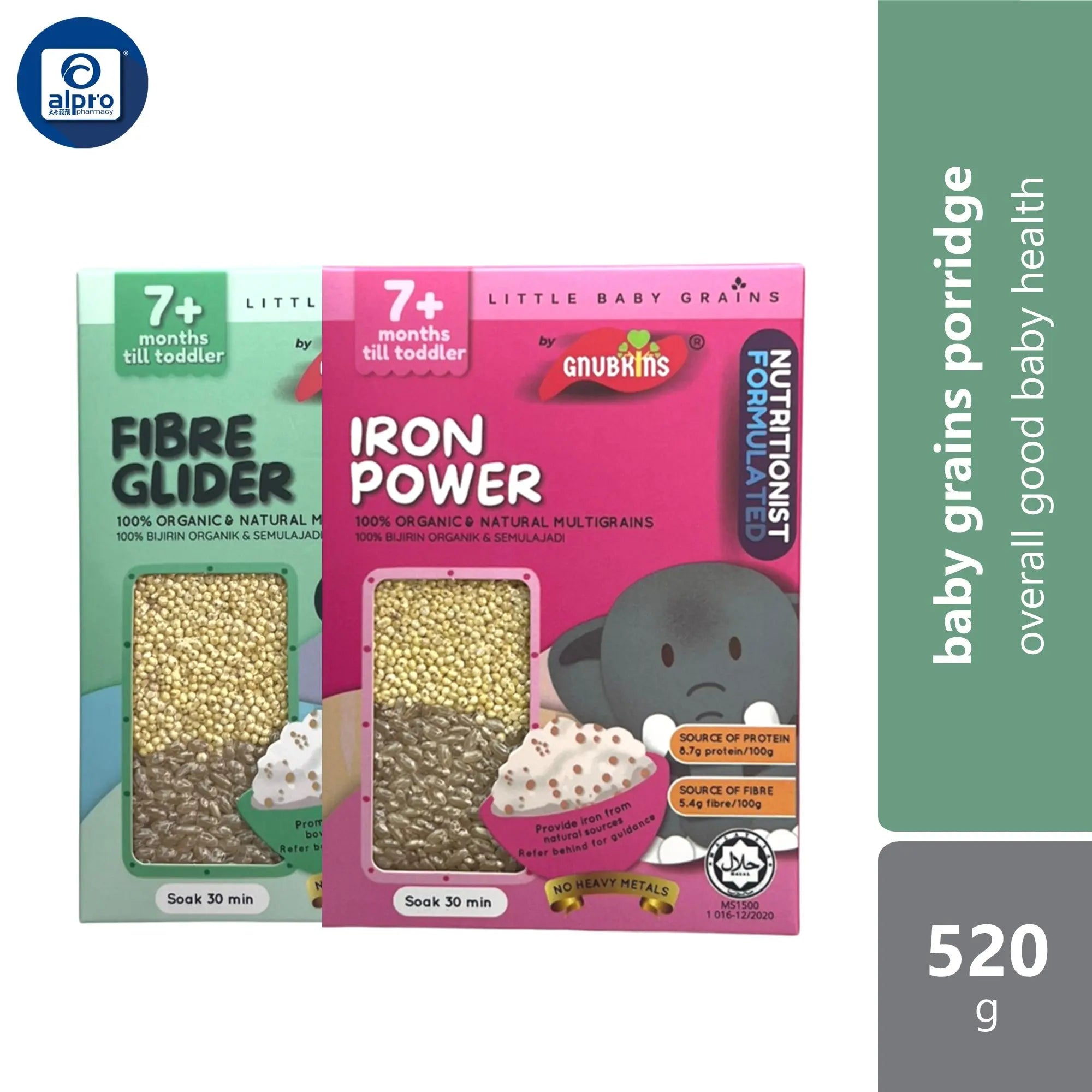 Gnubkins Grains (Fibre Glider/ Iron Powder) 520g | Overall Good
