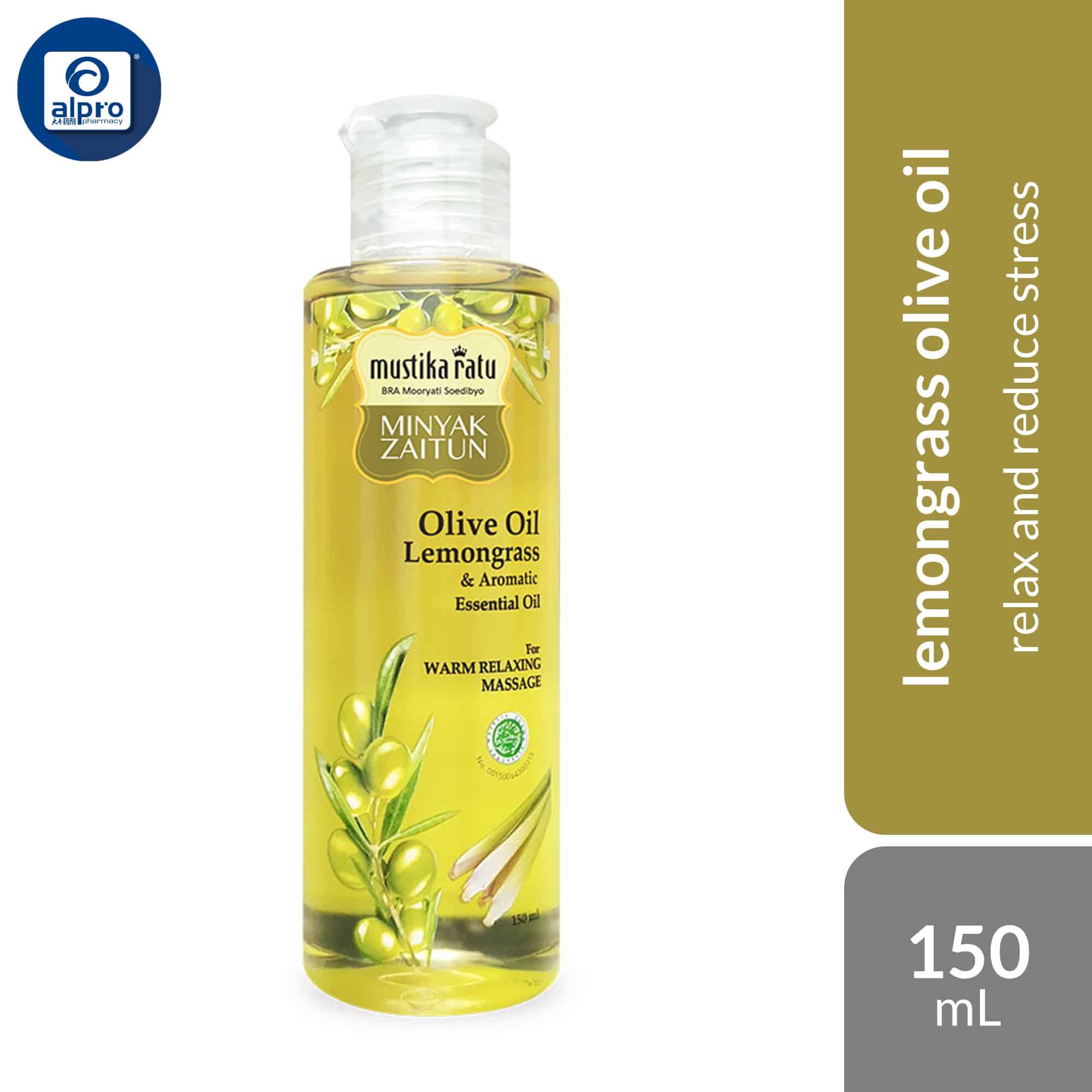 Mustika Ratu Minyak Zaitun Lemongrass 150mL | Relax and Reduce Stress