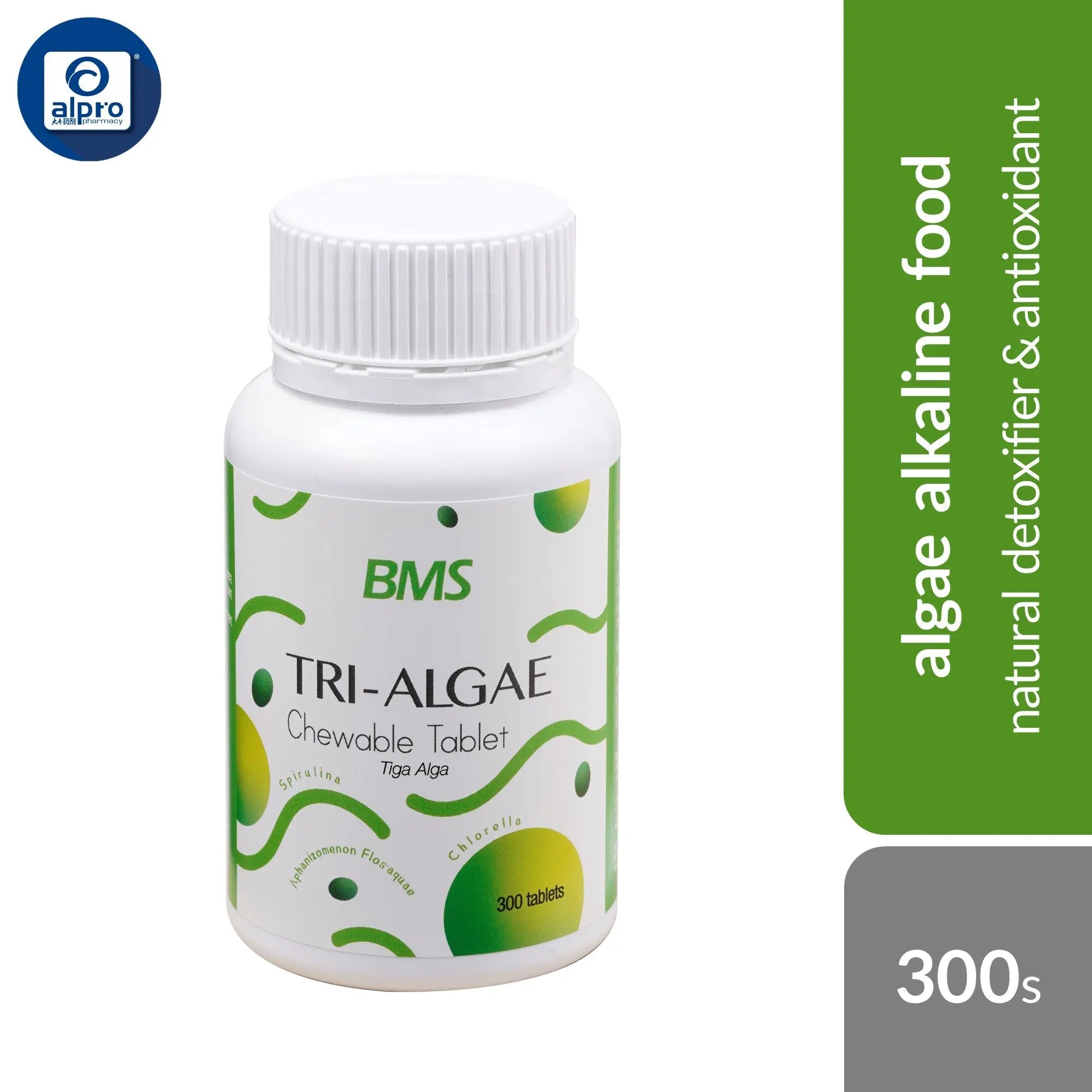 BMS Organics Tri-Algae (300 Tablets) 200mg | Natural Detoxifier