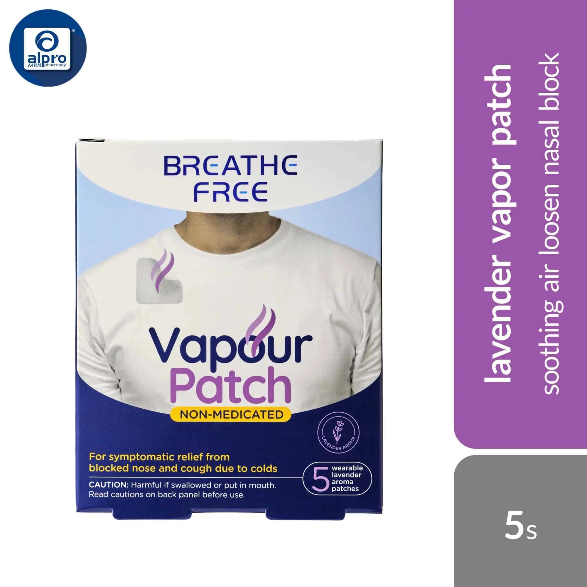 Breathe Free Vapour Patch Adult 5s | Soothing Air Loosen Nasal Block