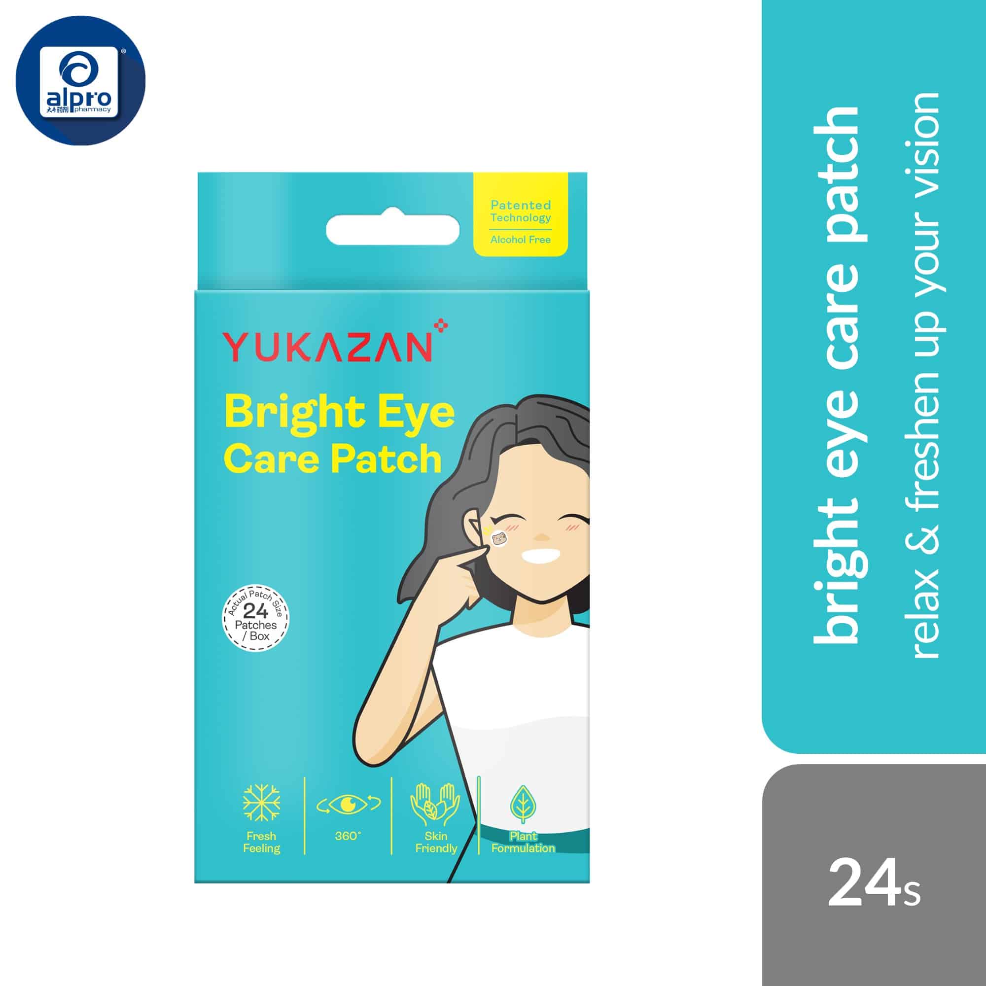 Yukazan Bright Eye Care Patch 24s | Relax & Freshen Up Your Vision
